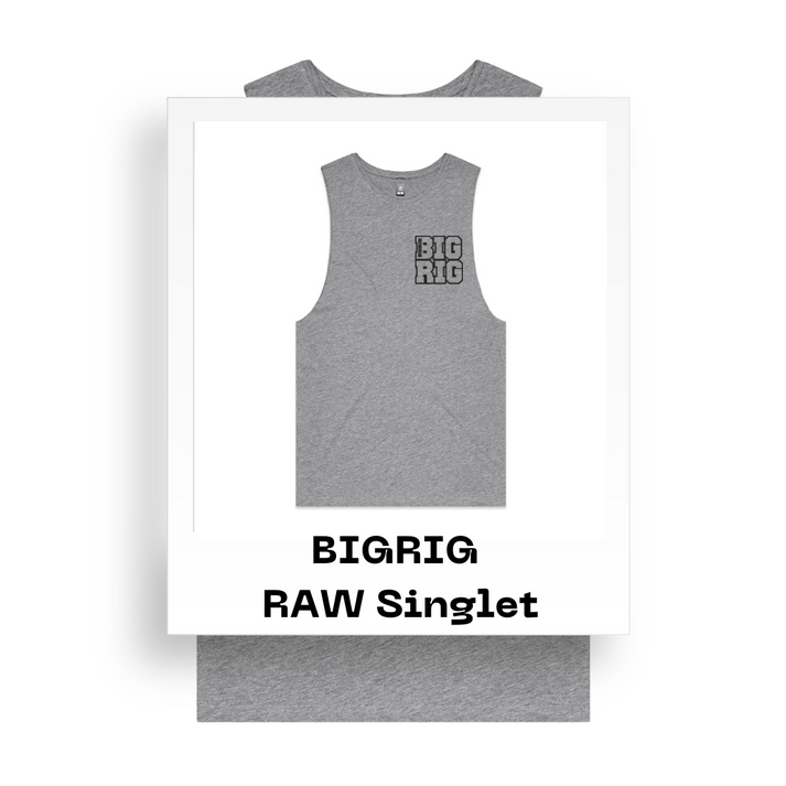 BIGRIG Raw Singlet - Grey Marle – BIGRIG Clothing